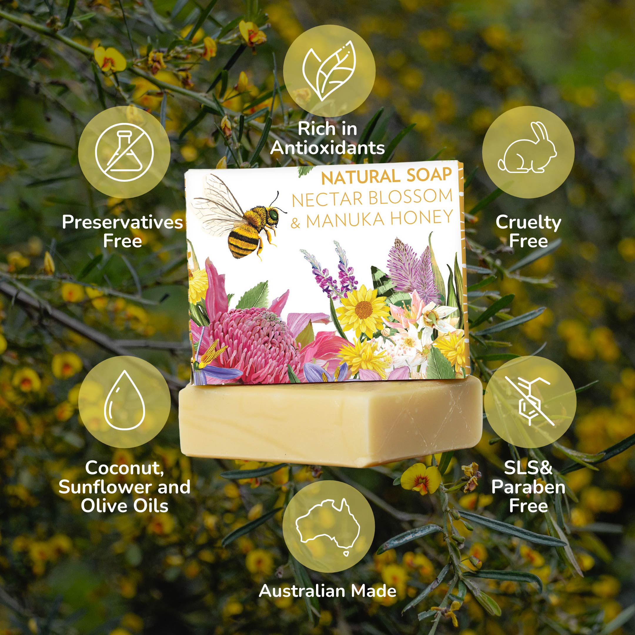 Australian Natural Soap Nectar Blossom and Manuka Honey – La La Land
